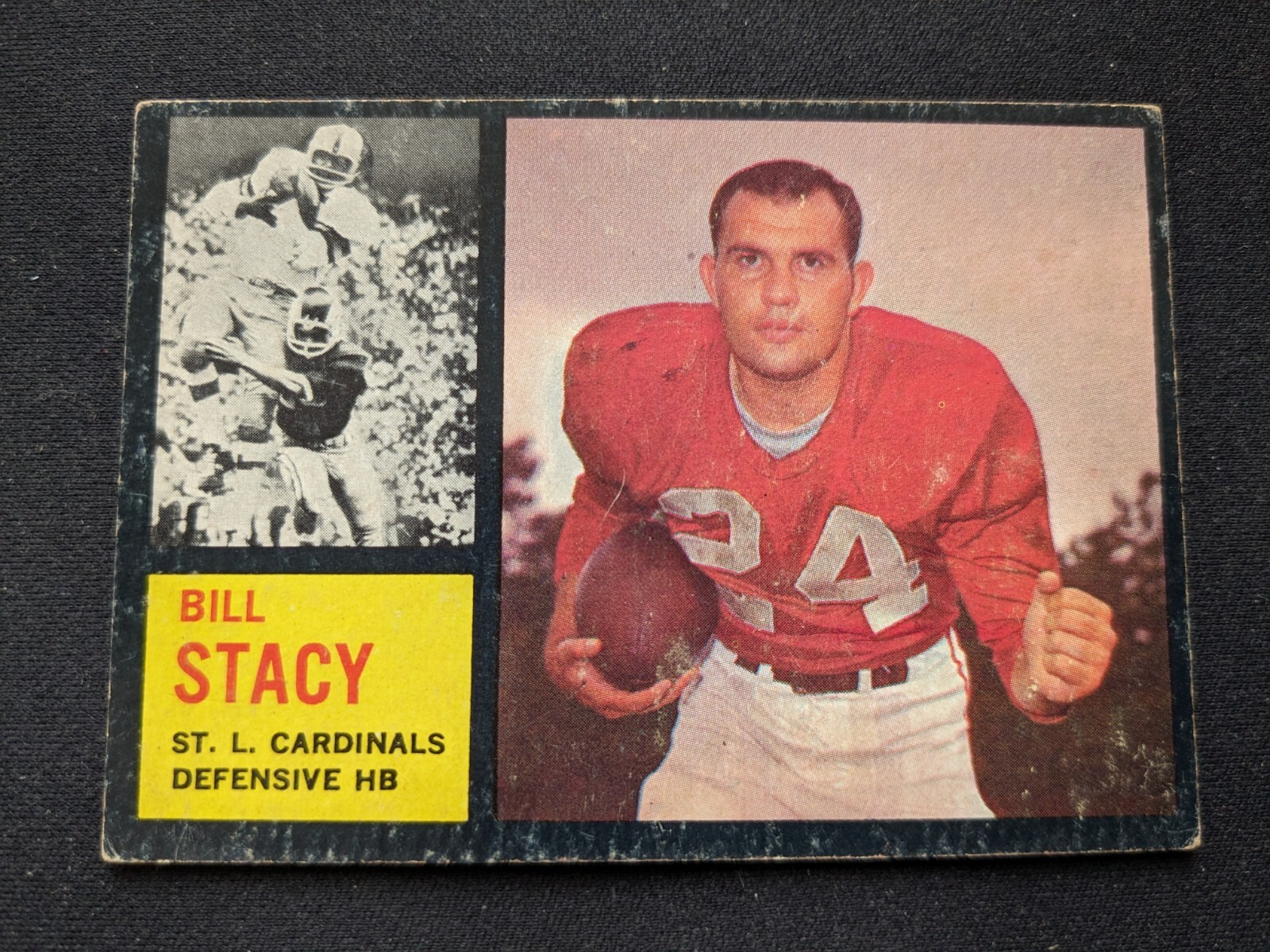 1962 Topps Football Card # 148 Bill Stacy - St. Louis Cardinals (VG/EX ...