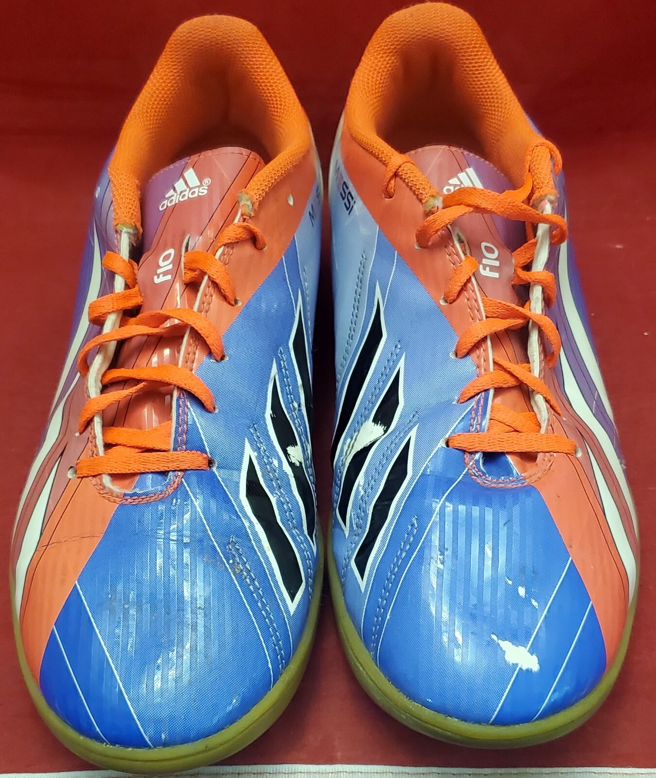 Adidas Mens Messi F10 Soccer Shoes Red Blue G97725 Color Block Low Top ...