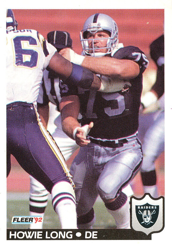 1992 FLEER Howie Long RAIDERS Villanova HOF | eBay
