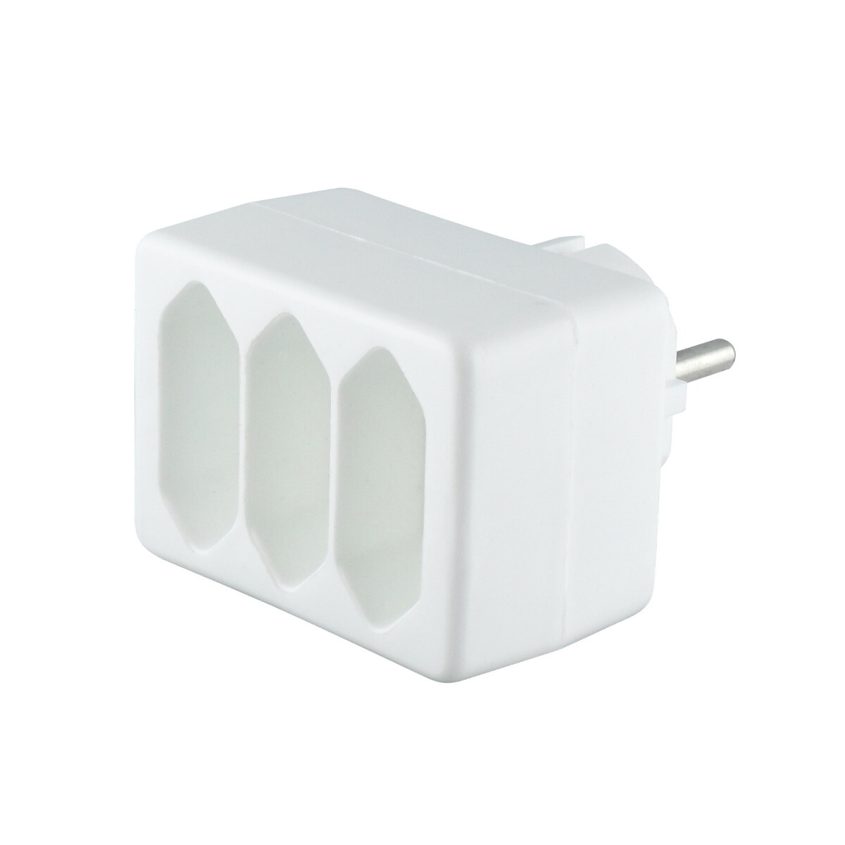 10x Euro-Mehrfachstecker 3-fach weiß Zwischenstecker-Steckdose ...