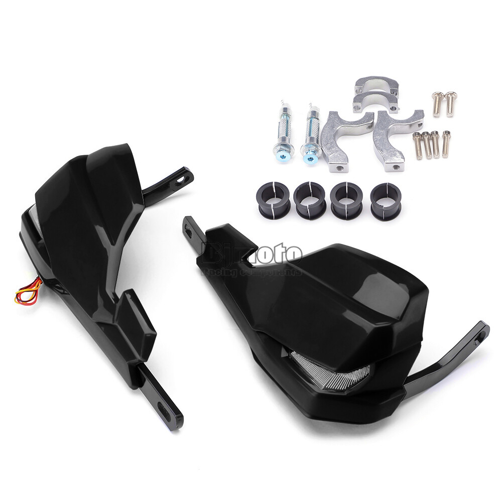 Universal Motorcycle Hand Guard Handlebar Handguards LED Turn Signal ...