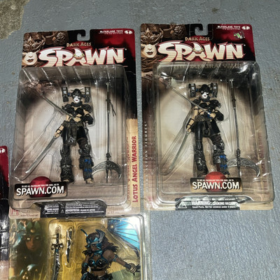 2x 2001 Dark Ages Spawn Lotus Angel Warrior Samurai NIP Sealed Series ...