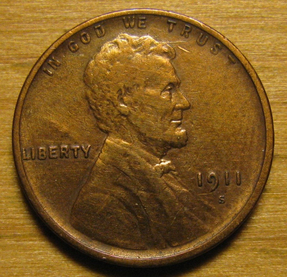 1911 S LINCOLN WHEAT CENT PENNY FROM COIN COLLECTION ROLLS LOTS SETS ...