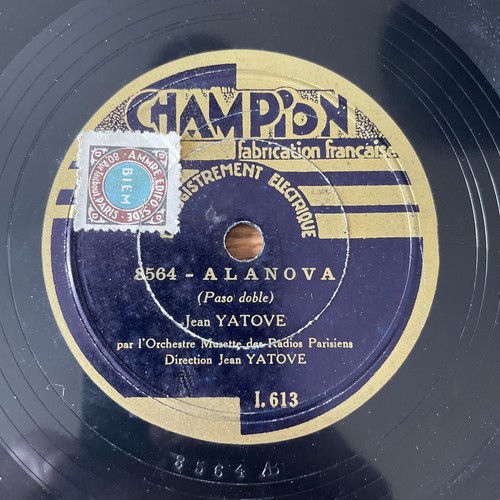 78 RPM - JEAN YATOVE - Alanova - A Saint Maurice - CHAMPION 613 | eBay
