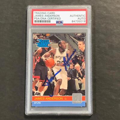 2010-11 Donruss Rated Rookie #247 James Anderson Signed Card AUTO PSA ...