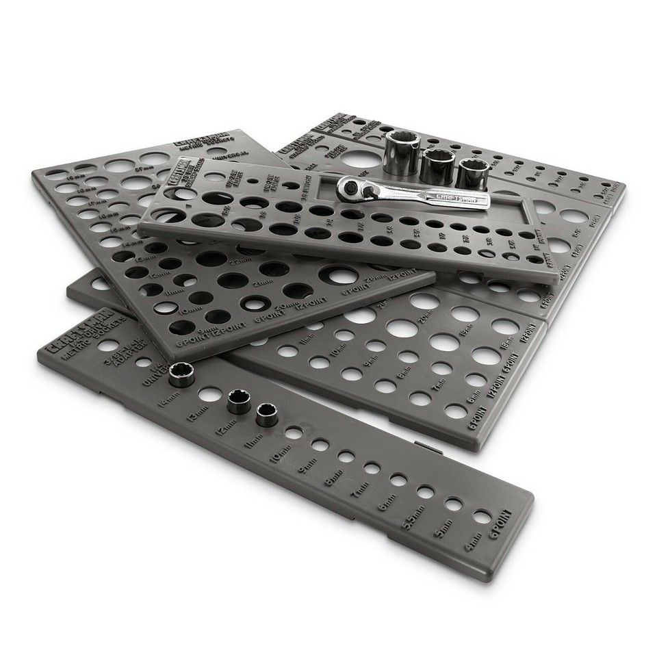 Craftsman Socket Organizer Set 6 Plastic Trays Holds 195 Sockets ...