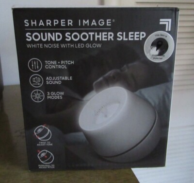 Sharper Image Sound Soother Sleep White Noise Machine LED Glow ...