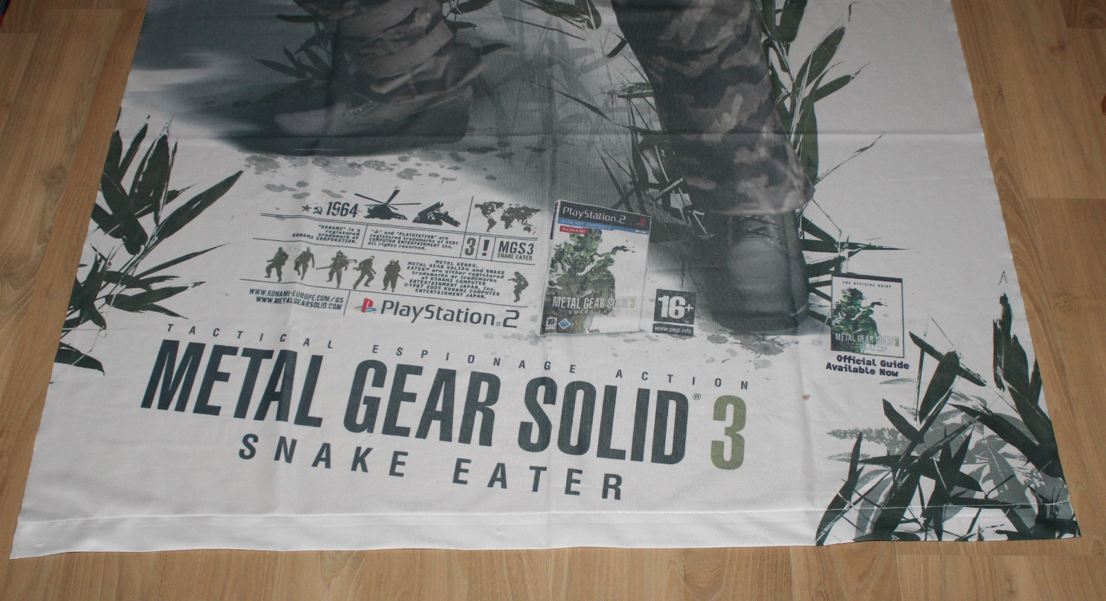 Metal Gear Solid 3 Snake Eater Promo Game Store Fabric Banner Poster ...