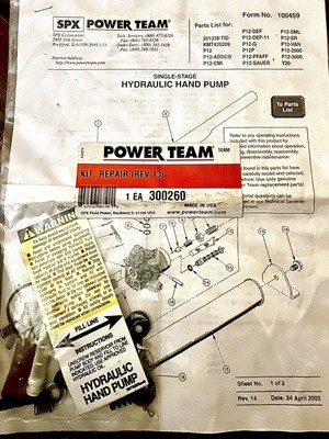Hydraulic - Power Team Hydraulic Pump