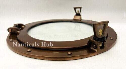 Transparent Glass Round Port Hole Ship Windows Gift Copper Antique ...