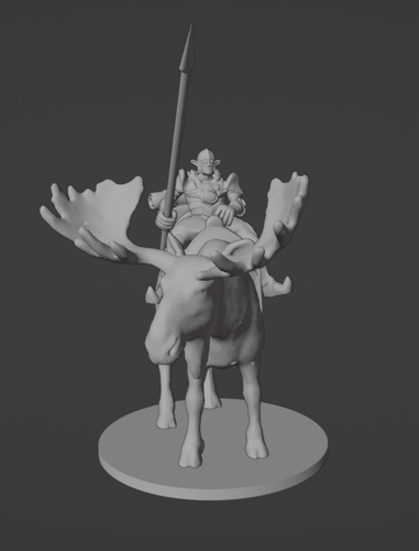 Elf Elven Male Cleric Paladin Moose Rider 28mm Scale DND D&D Tabletop ...