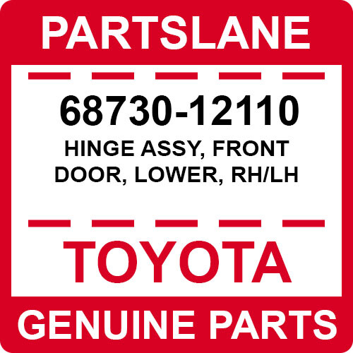 68730-12110 Toyota OEM Genuine HINGE ASSY, FRONT DOOR, LOWER, RH/LH | eBay