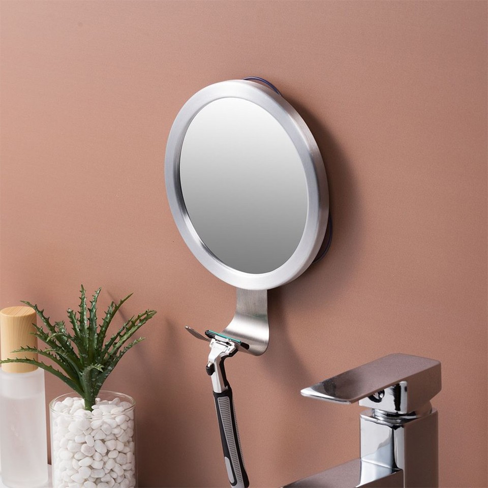 Shaving Mirror for Shower Fogless Bathroom Shave with Hooks on Bottom ...
