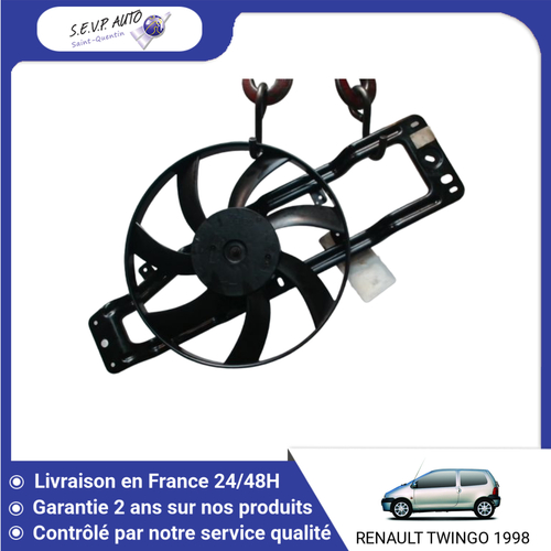 🇫🇷 MOTEUR VENTILATEUR RADIATEUR RENAULT TWINGO PH.3 2000-2007 ...