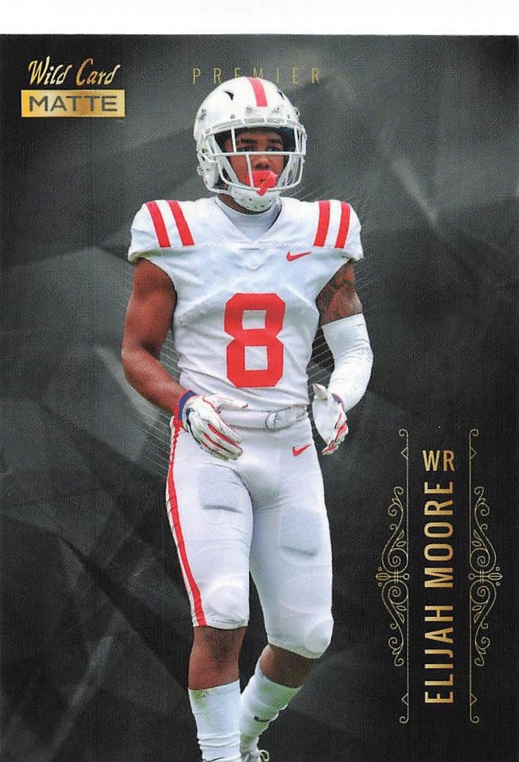 2021 Wild Card MATTE - Elijah Moore #MBC-37 Chase Purple (RC) for sale ...