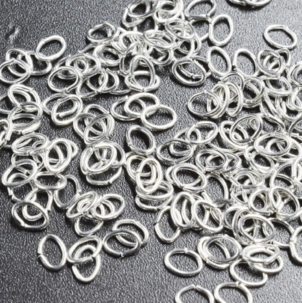 Oval Single Jump Split Rings Open 3x4mm Findings Jewellery Pack 10 ...