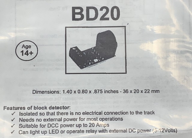 Nce 0205 - Bd20 Block Detector DCC for sale online | eBay