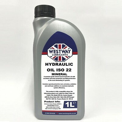 Hydraulic Oil 22 Fluid 1L VG22 Airline Oil High Grade 1 Litre ISO 22 ...