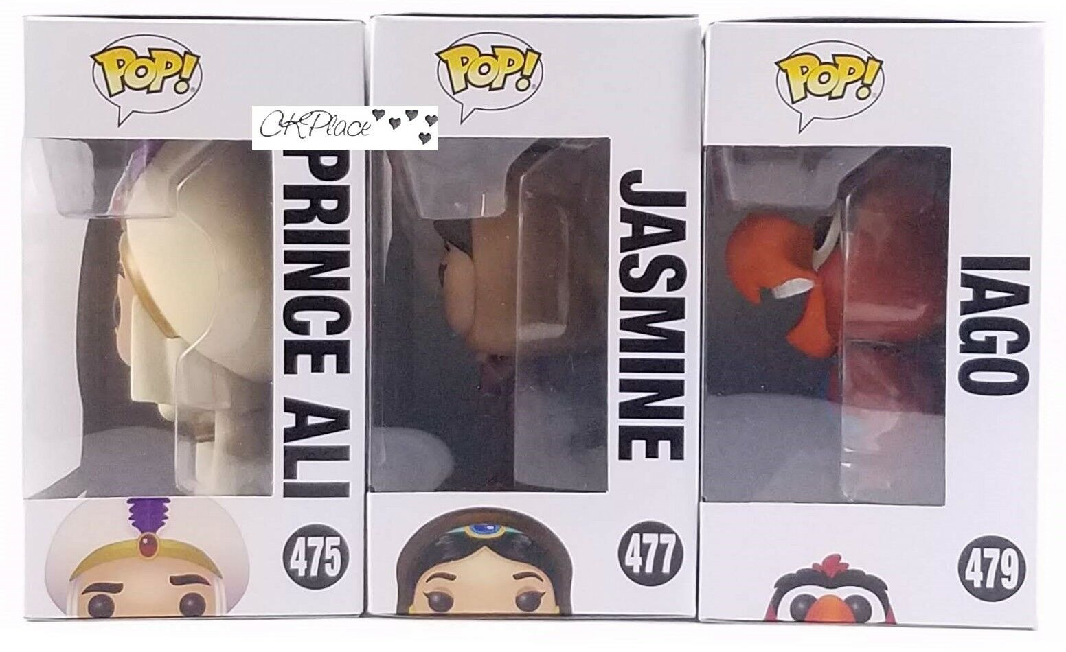 Funko Pop Disney Aladdin Lot of 3 Pops Prince Ali #475 Jasmine #477 ...