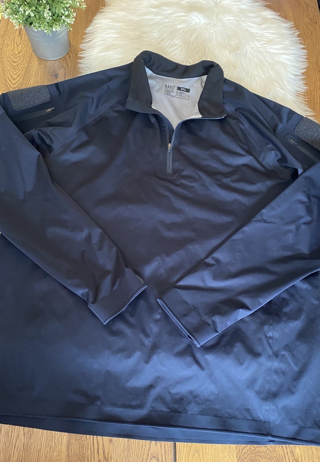 5.11 Tactical Black Waterproof Rapid Ops Soft Shell Quarter Zip Shirt ...