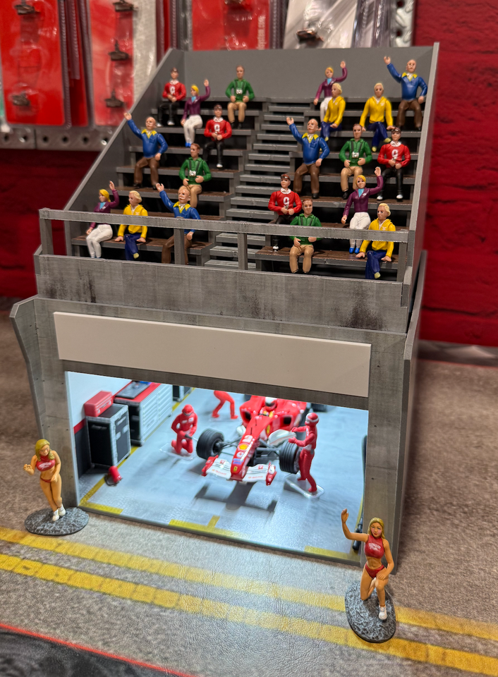 TJR 1/32 Scale Grandstand Building kit with full details SCX Carrera ...