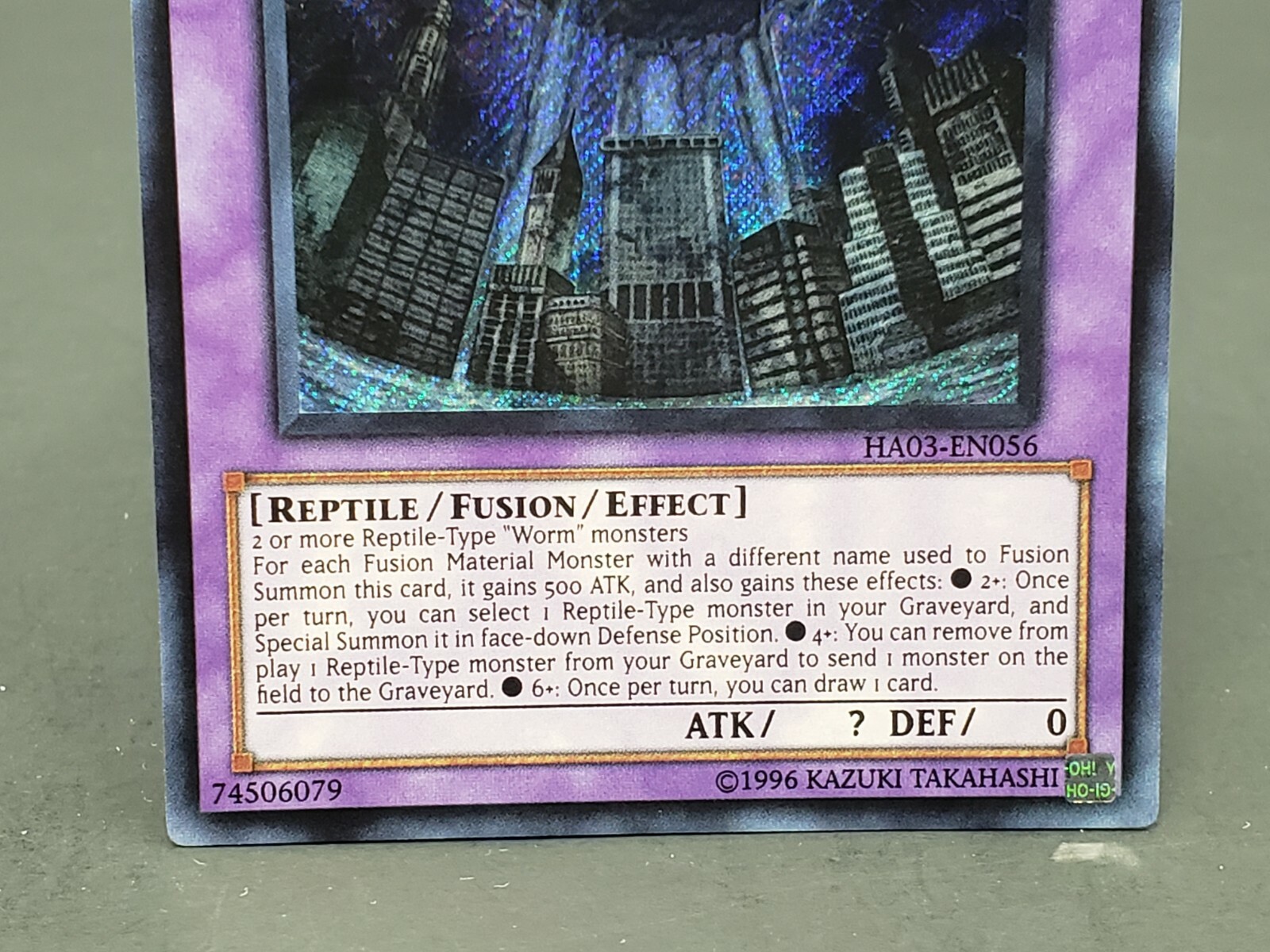 Yu-Gi-Oh! TCG Worm Zero Hidden Arsenal 58 HA03-EN056 Unlimited Secret ...
