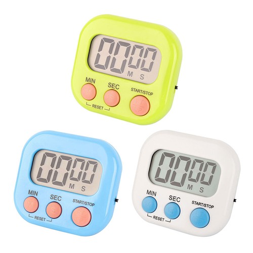 LCD Digital Large Kitchen Cooking Timer Count-Down Up Clock Loud Alarm ...