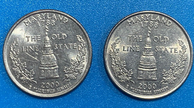 2000 United States Quarters - Maryland D & P State Quarters Series ...