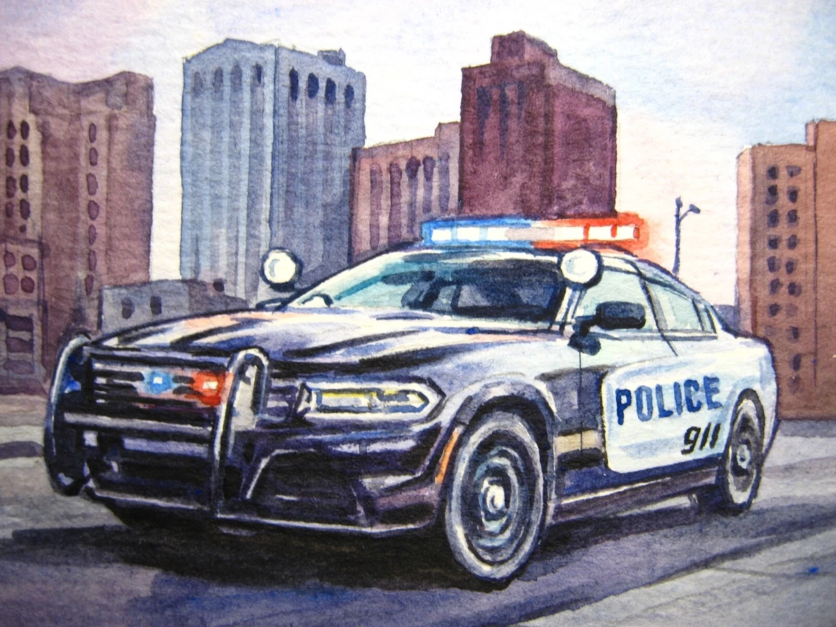 Ford Police Car Artwork