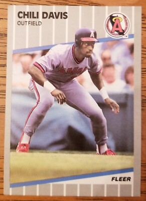 Chili Davis Los Angeles Angles 1989 Fleer Baseball Card #474 Mint | eBay