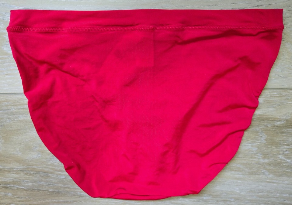 NWT Vintage Victoria's Secret Body by BBV Red Silky Nylon Low Bikini ...