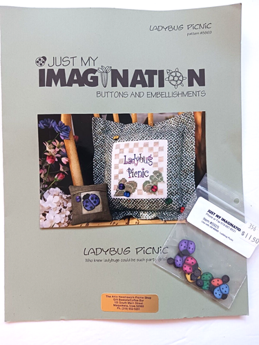 LadyBug Picnic Cross Stitch Patterns + Pretty Buttons Just My ...