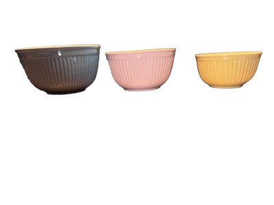 Ceramic Nesting Mixing Bowls (3) VGC Williams Sonoma Set Of 3 Ribbed | eBay