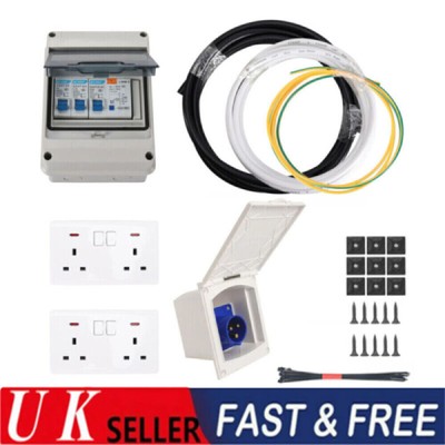 Mains Electric Hook Up Installation Kit 240V Campervan Motorhome ...