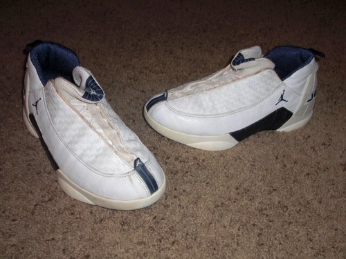 2000 OG NIKE AIR JORDAN XV 15 LOW WHITE MIDNIGHT NAVY BLUE 136035-141 ...