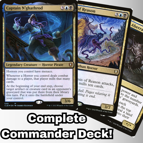 MTG Commander EDH Deck Captain N'ghathrod 100 Cards Custom Mill Horrors ...