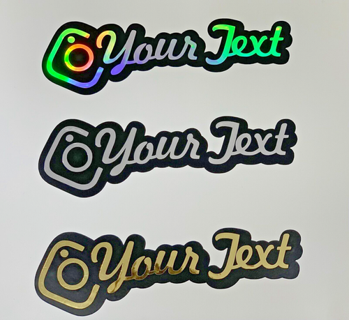 2x Custom Instagram Sticker Decal Vinyl Car Window JDM Stickers Chrome ...