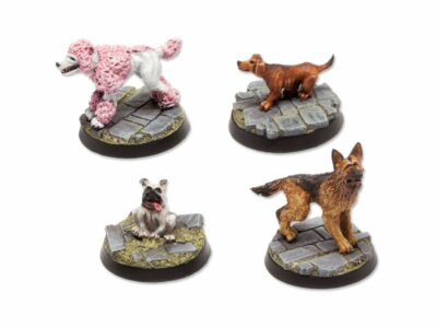 Dogs Set 3 (4) - Miniatures Figures RPG Tabletop Roleplay Games Board ...