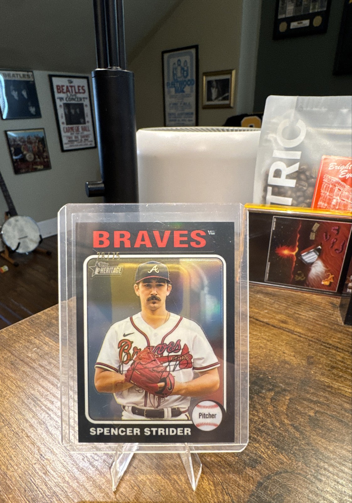 2024 Topps Heritage High Number - Spencer Strider #443 Chrome Black ...