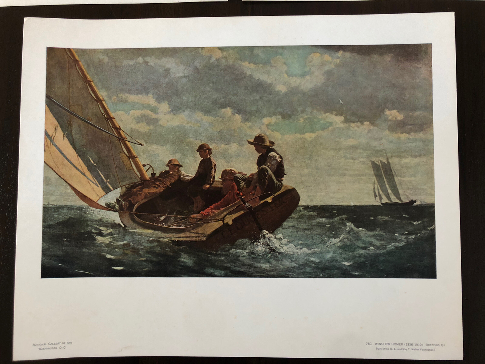 Vintage-National Gallery Litho. of Winslow Homer 'Breezing Up' & Turner ...