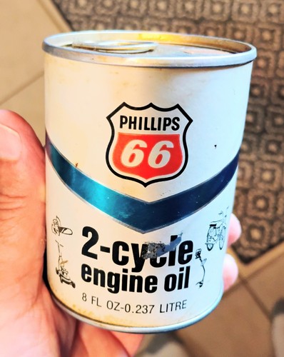 PHILLIPS 66 MOTOR OIL "2-Cycle" 8 oz CAN....FULL! | eBay