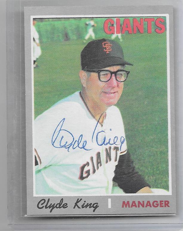 1970 Topps - CLYDE KING - Hand Signed Autograph Vintage Card - GIANTS d ...