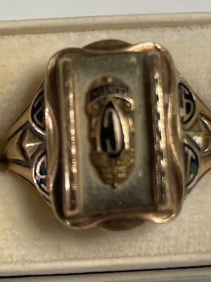 10k yellow gold class ring 1952 clinton high school 8 gr size unknown ...