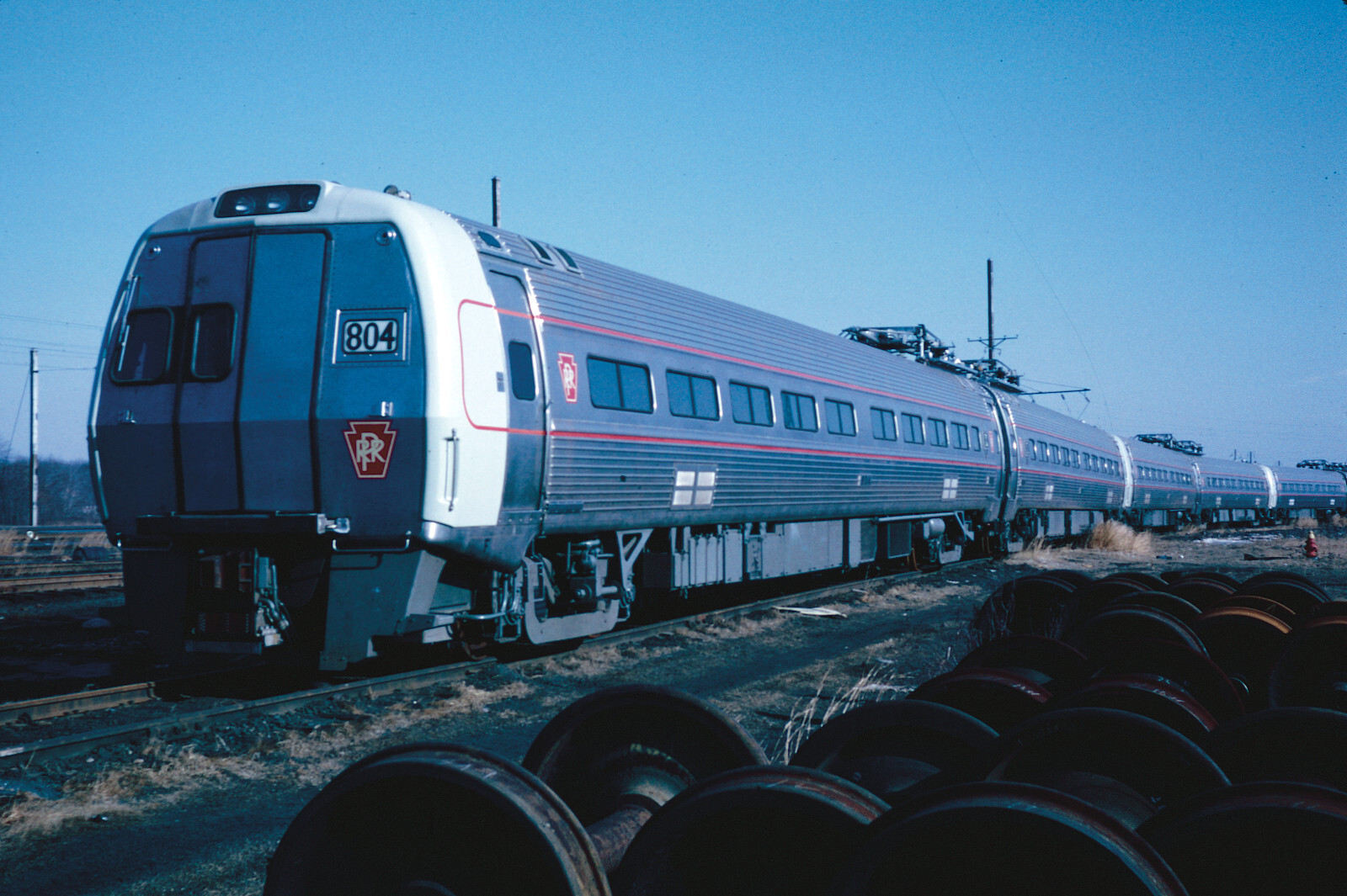 RARE 1969 ORIGINAL KODACHROME SLIDE 5 FRESH PRR PENNSYLVANIA COMMUTER ...