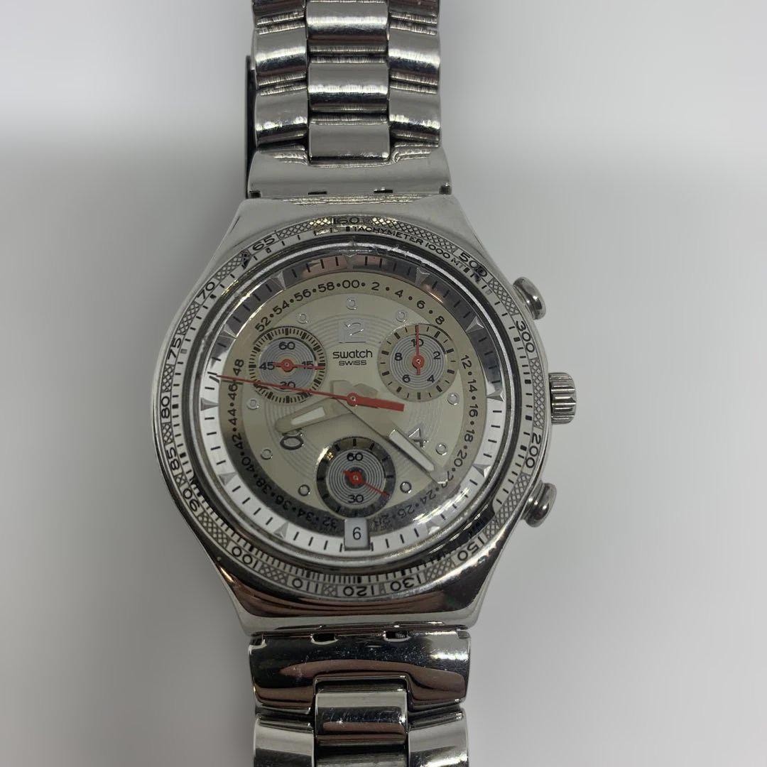 SWATCH Irony Chronograph Quartz Watch Gold Dial Silve… - Gem