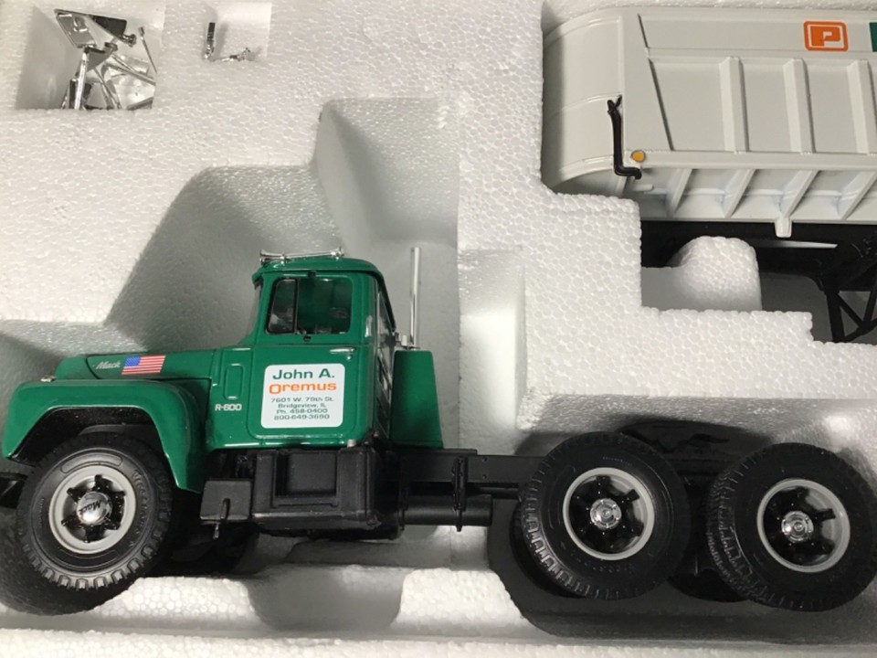 First Gear John A. Oremus R Model Mack Truck w/Prairie Dump Trailer 1: ...