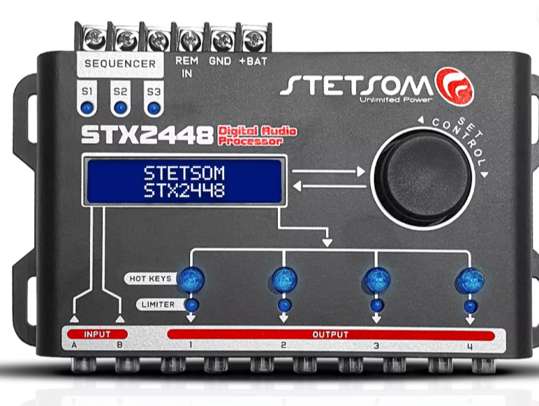 Stetsom STX2436 Bluetooth Automotive Digital Audio Processor - Black ...