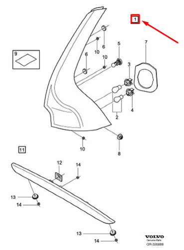 VOLVO XC60 Rear Right Tail Lamp 31323035 NEW GENUINE | eBay UK