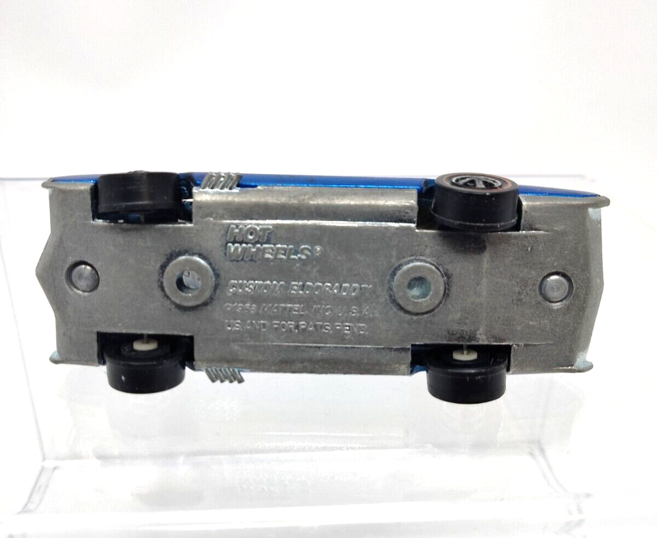 Hot Wheels Redline 1968 Custom Eldorado Metallic Blue Loose Hood USA w ...