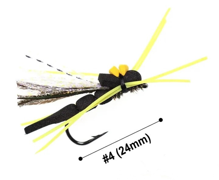 Hopper Foam Cricket Trout Fly ~ 3 Flies/box ~ Size #4 barbed ~ FREE ...